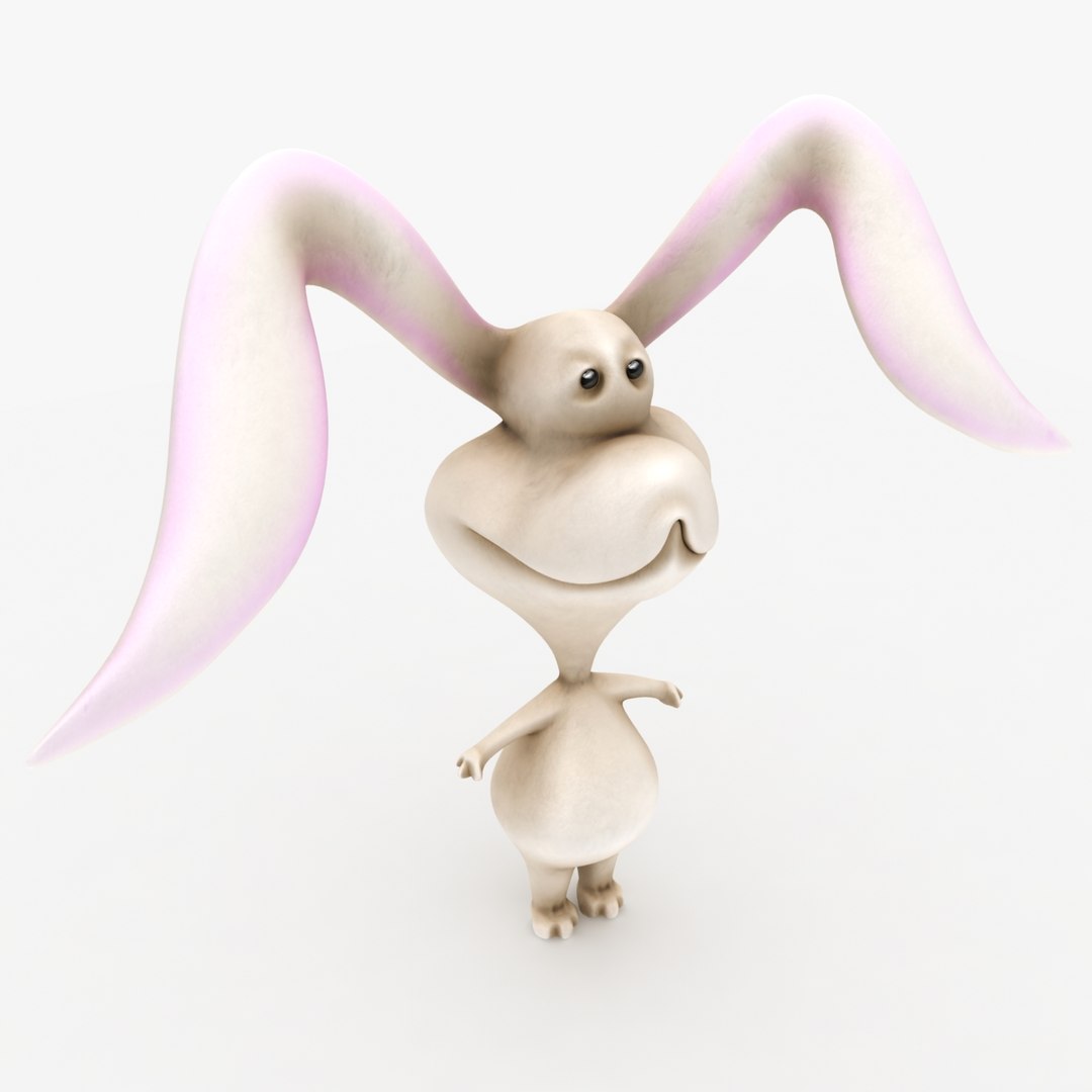 3d Cartoon Rabbit Rigged Biped