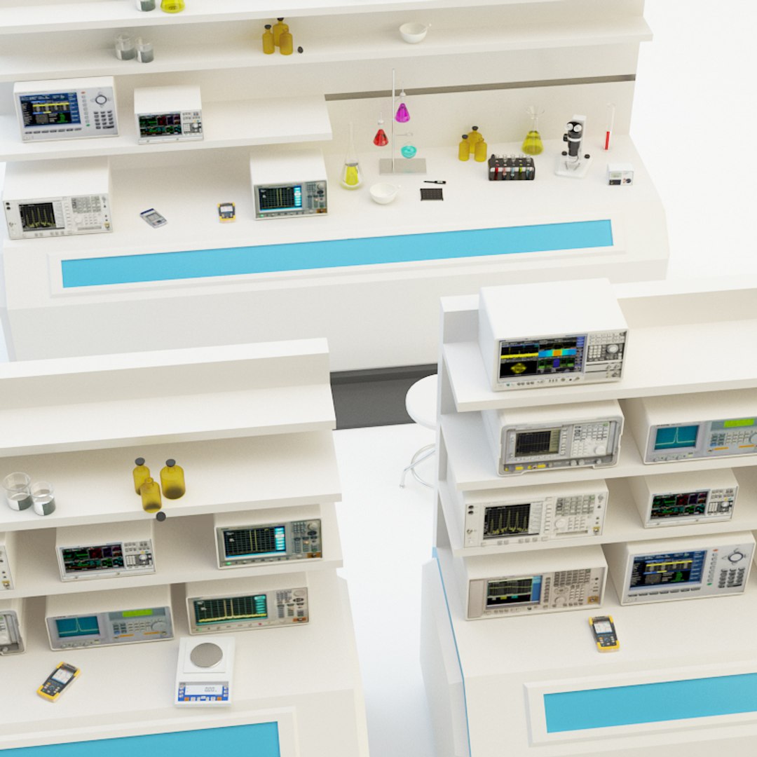 Lab Equipment 3d Model