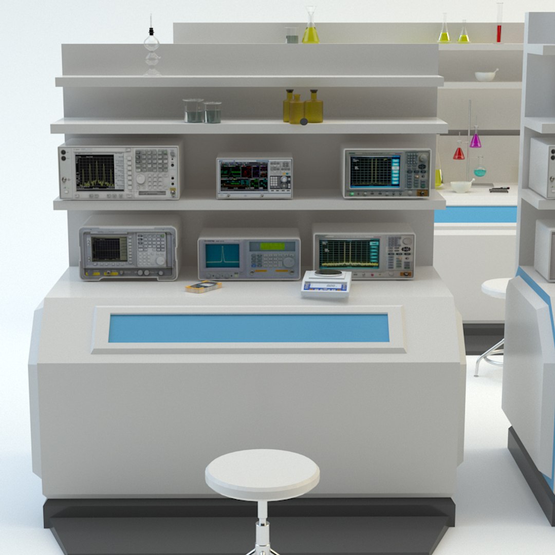 Lab Equipment 3d Model