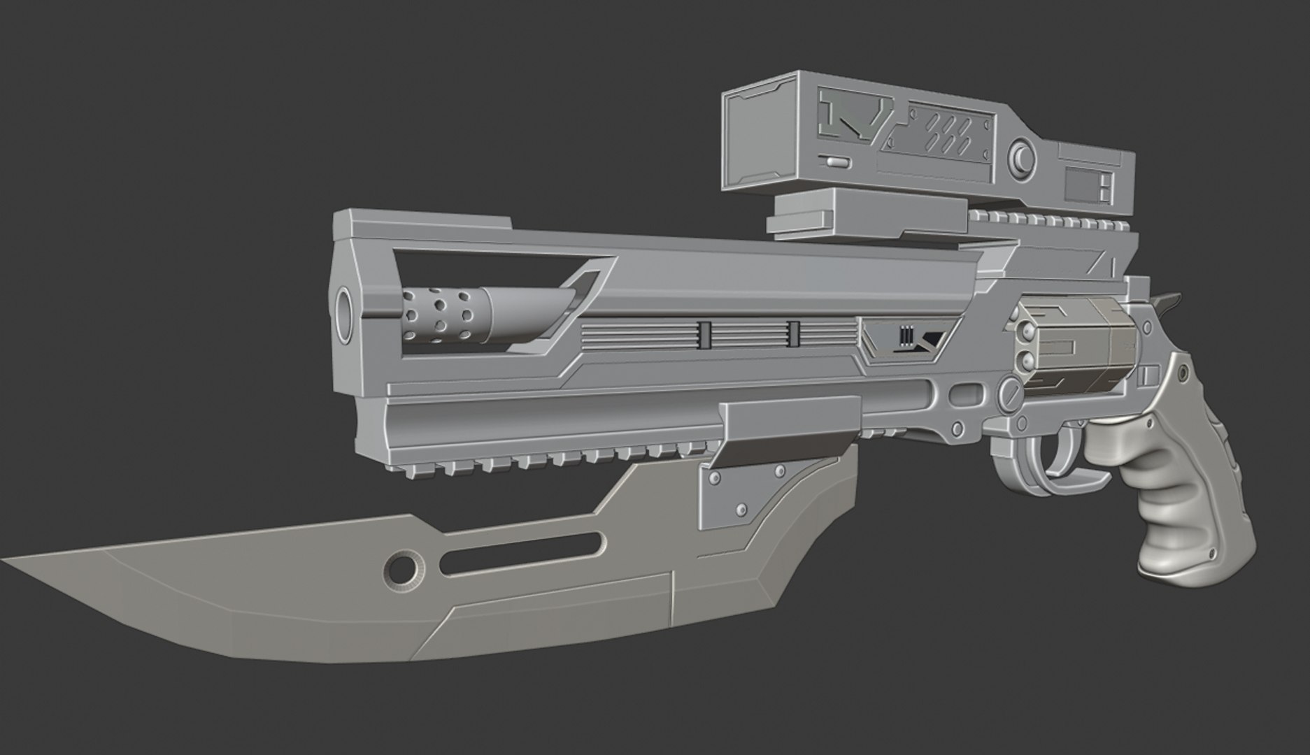 Sci-fi weapon 3D model - TurboSquid 1497499
