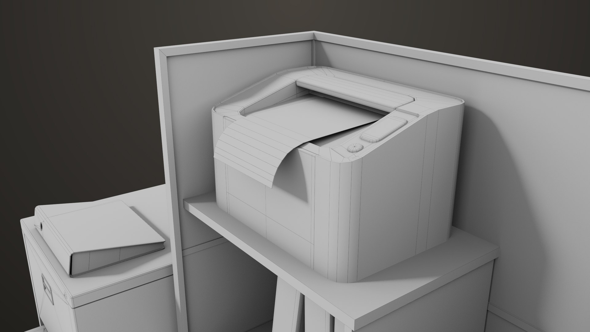 Office Desk Props Single Mat All PBR Unity UE Textures 3D Model ...