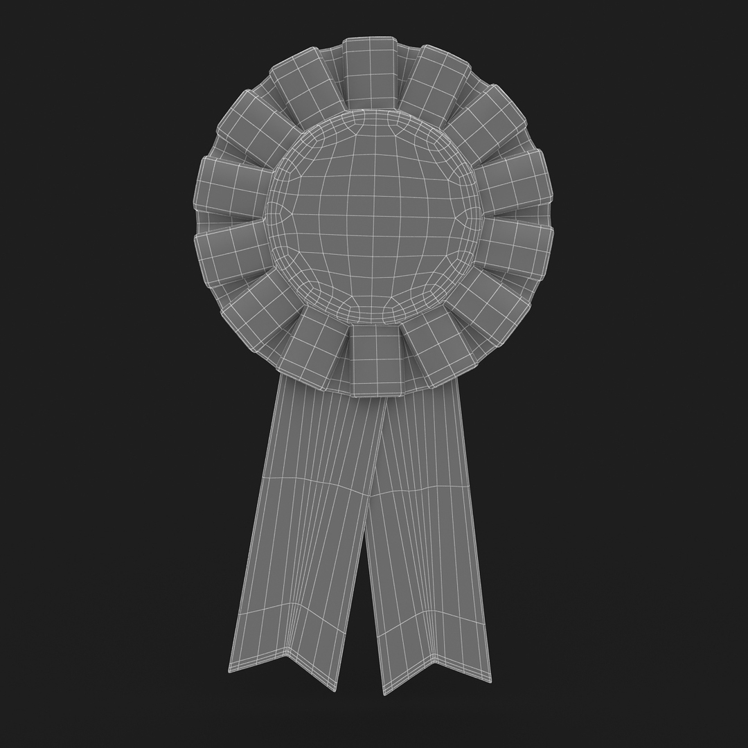 Realistic award ribbon blue 3D - TurboSquid 1216105