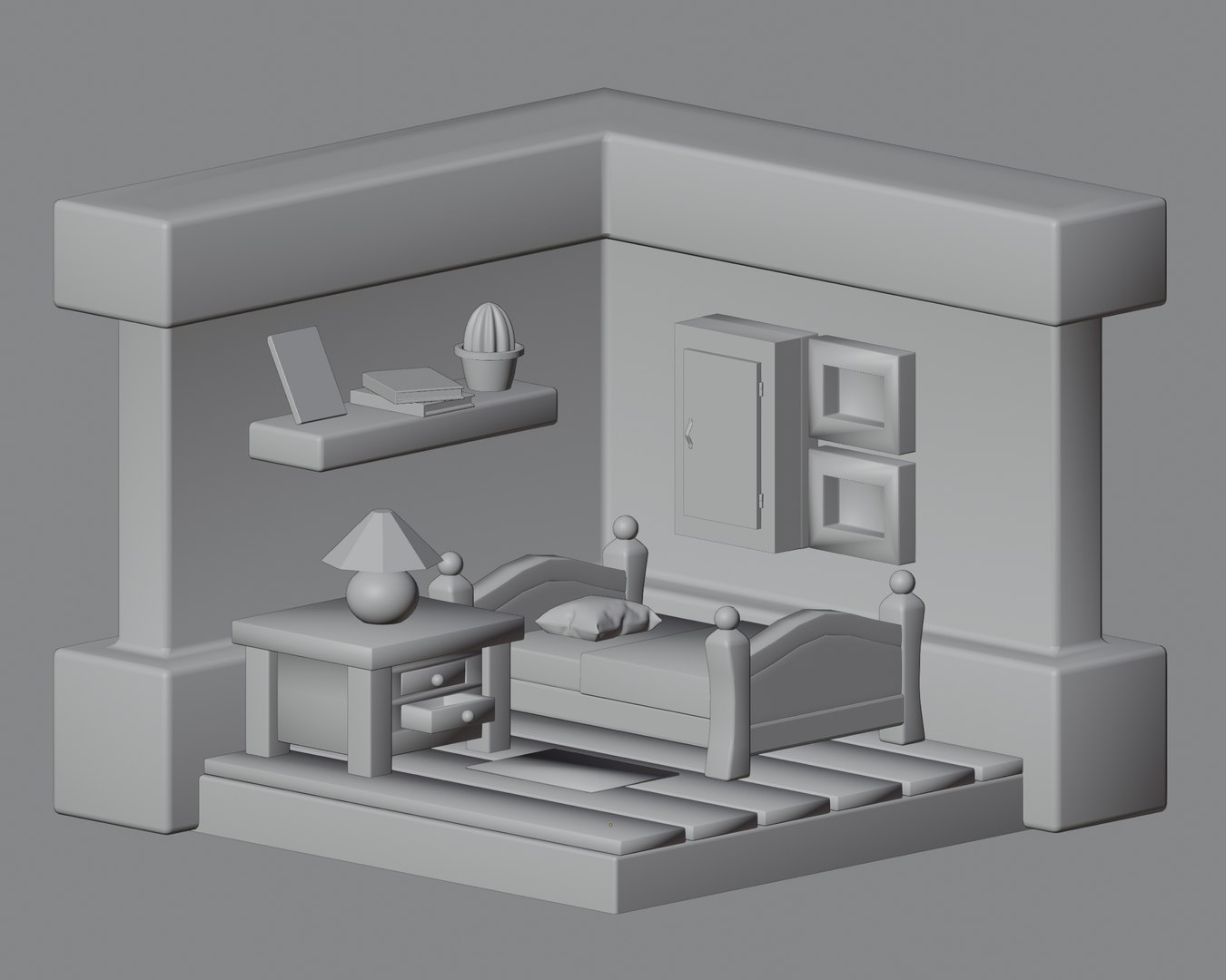 Free 3D Isometric Room Model - TurboSquid 2124295