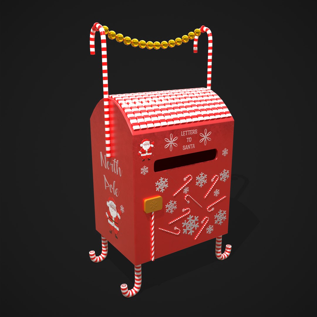 Festive Holiday Drop Box 3D - TurboSquid 1818165