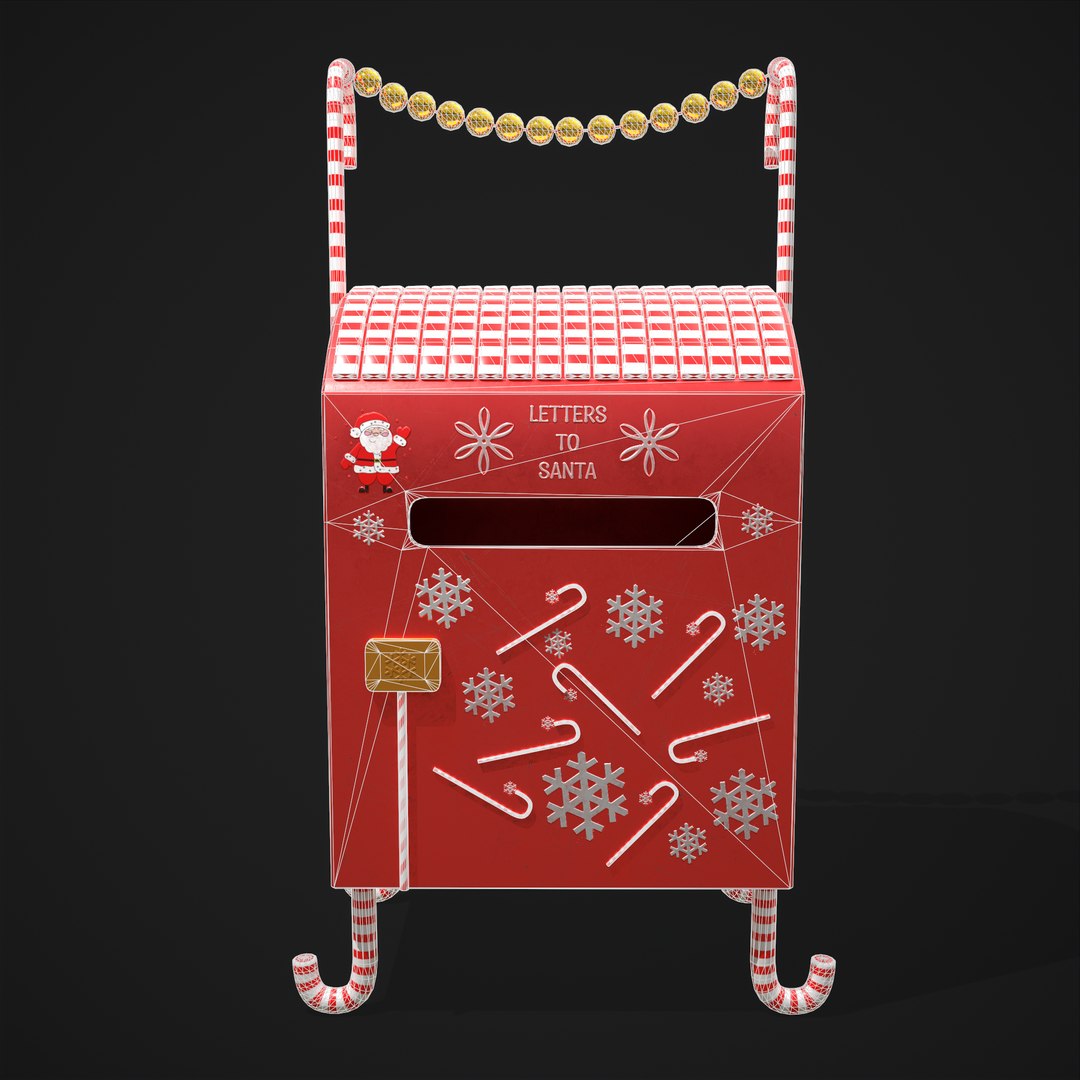 Festive Holiday Drop Box 3D - TurboSquid 1818165