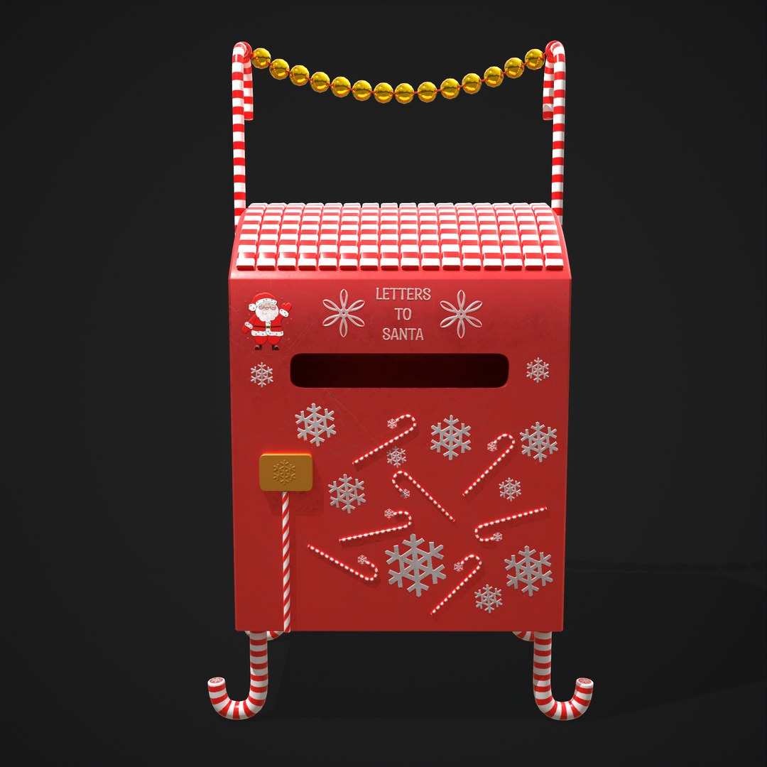Festive Holiday Drop Box 3D - TurboSquid 1818165