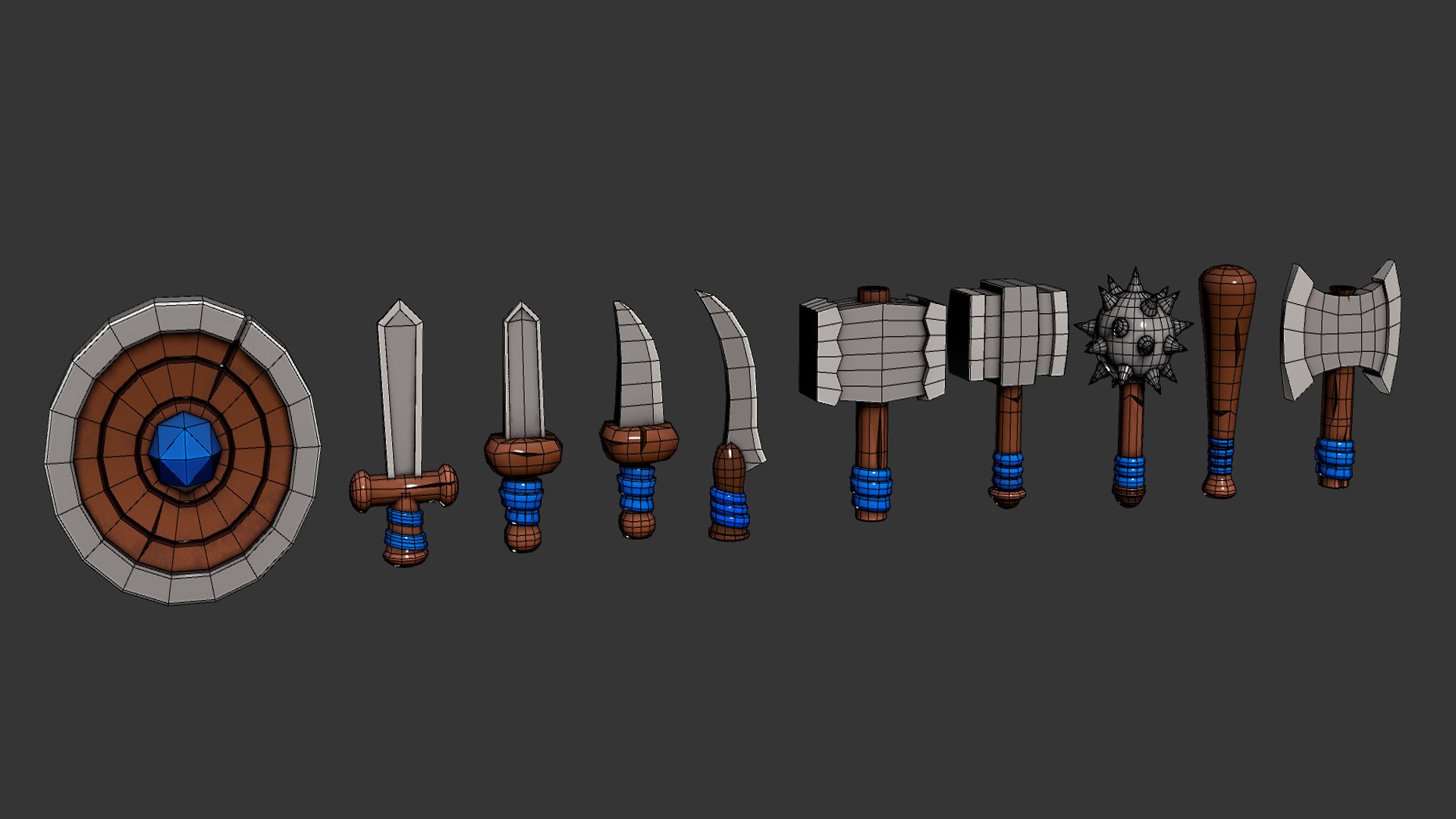 Weapons Pack Stylized Cartoon 3D Model - TurboSquid 2078036
