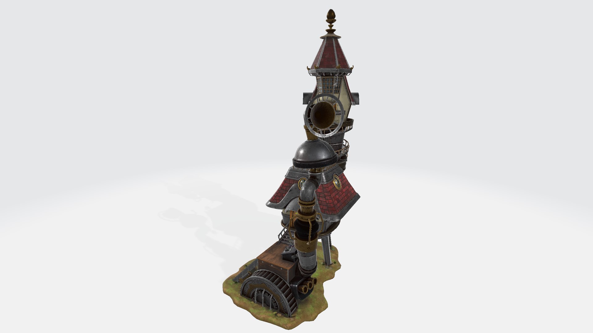 Large Steampunk House 3D Model - TurboSquid 2321696