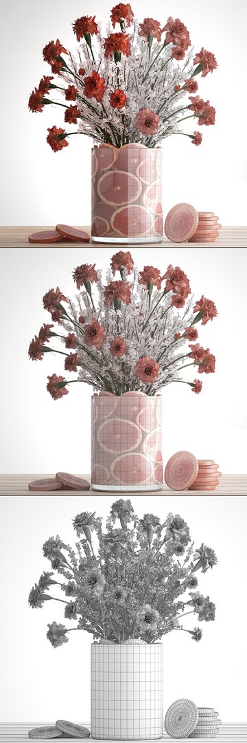 Decorative Bouquet Flowers 3D Model - TurboSquid 1326086