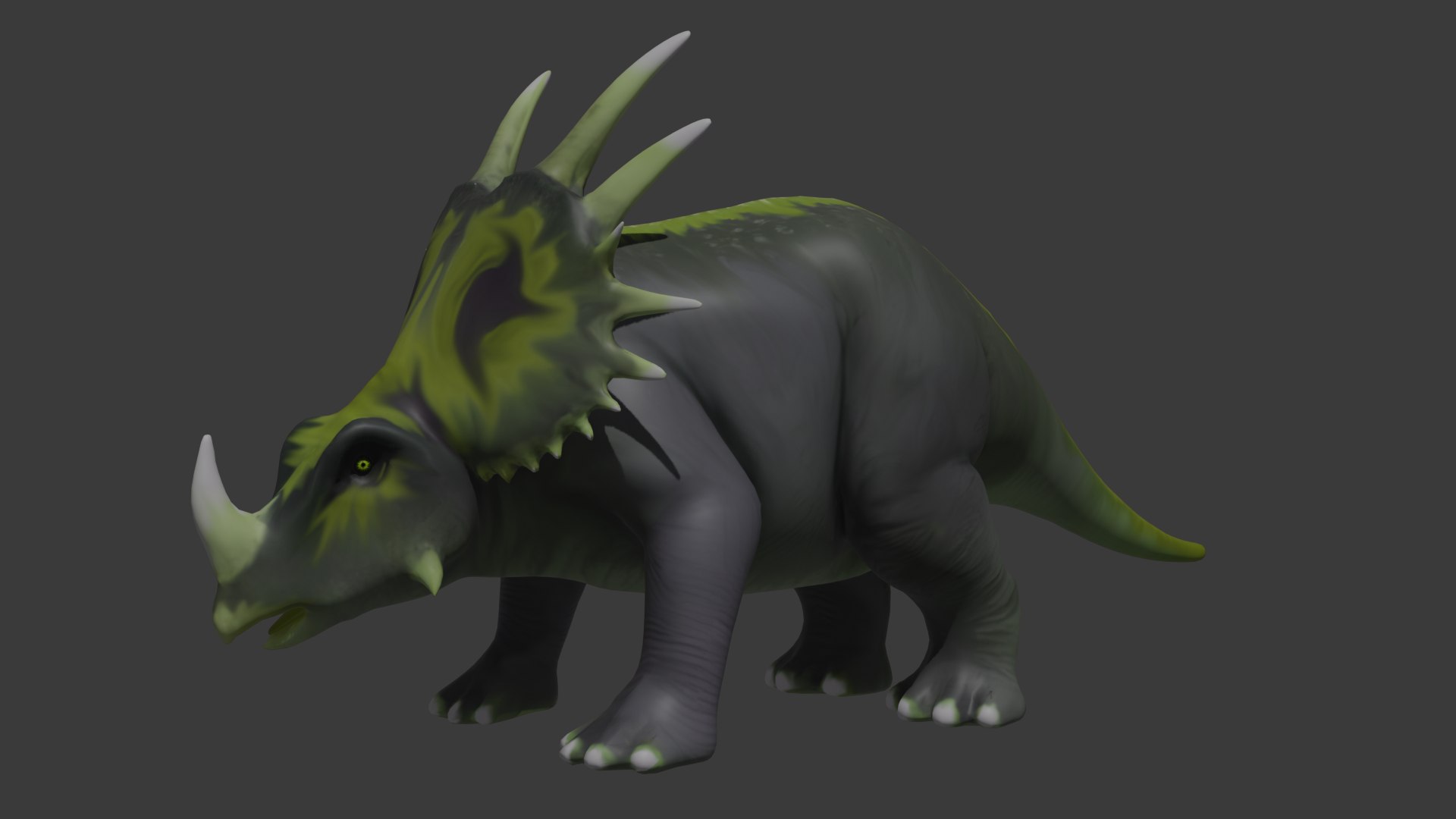 Styracosaurus Dinosaur Rig Blender 3D Model - TurboSquid 2346480