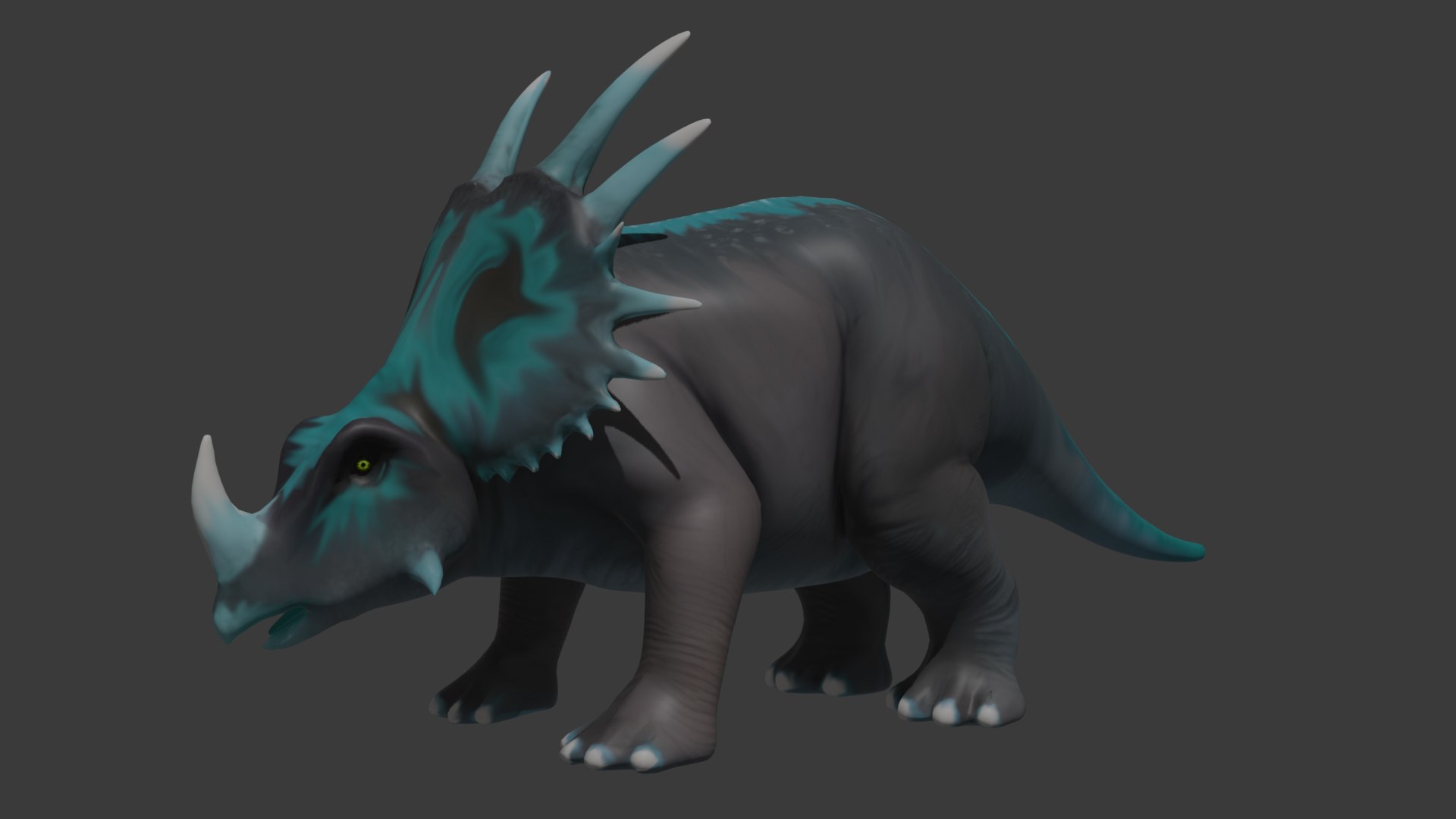 Styracosaurus Dinosaur Rig Blender 3D Model - TurboSquid 2346480