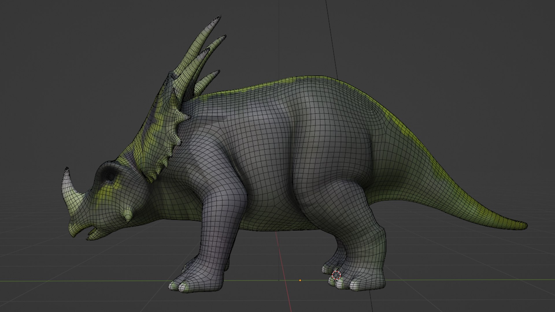 Styracosaurus Dinosaur Rig Blender 3D Model - TurboSquid 2346480
