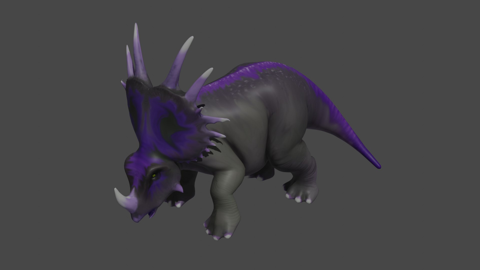 Styracosaurus Dinosaur Rig Blender 3D Model - TurboSquid 2346480