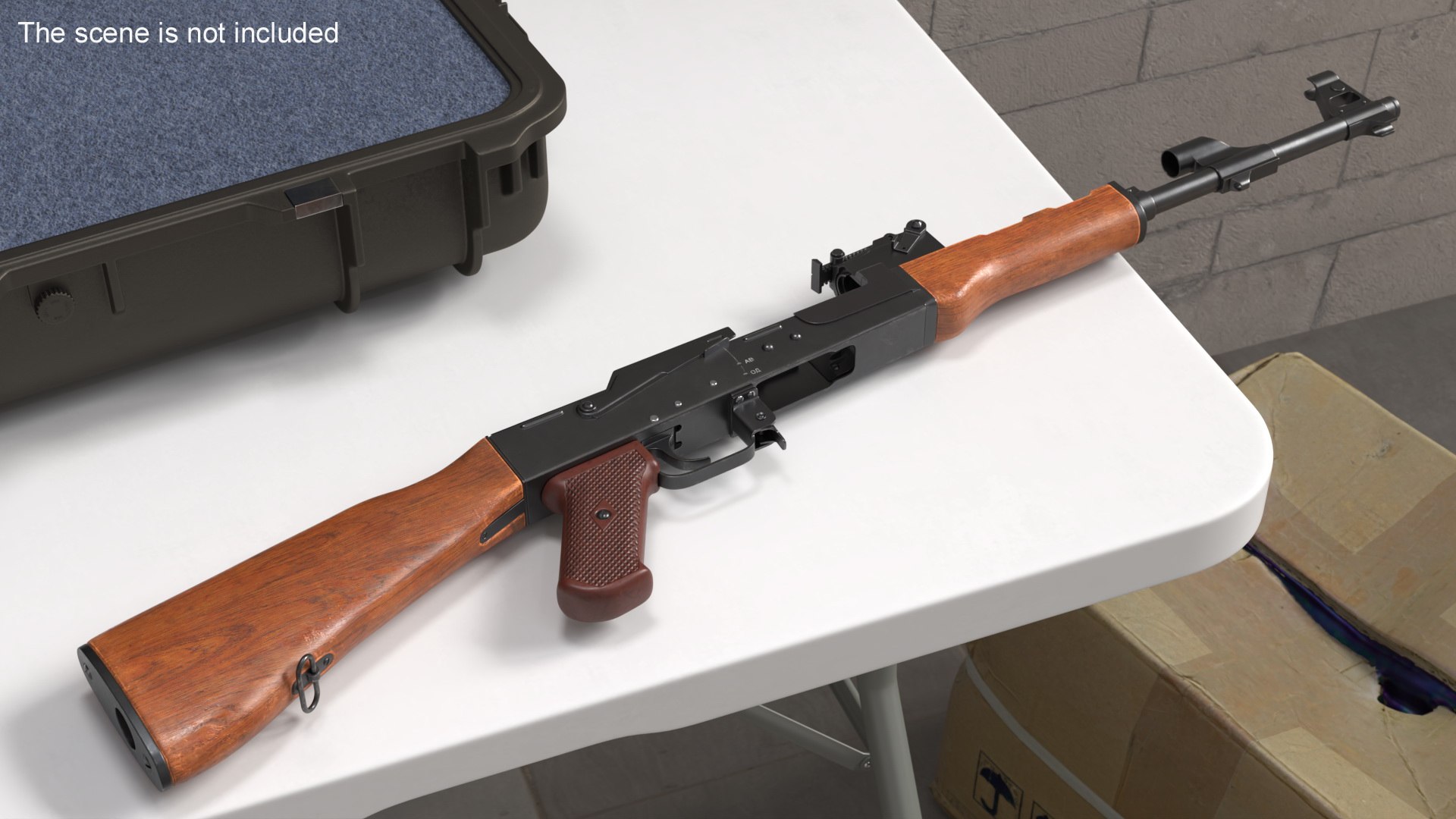 3D AK 47 Barrel With Receiver Model - TurboSquid 2389927