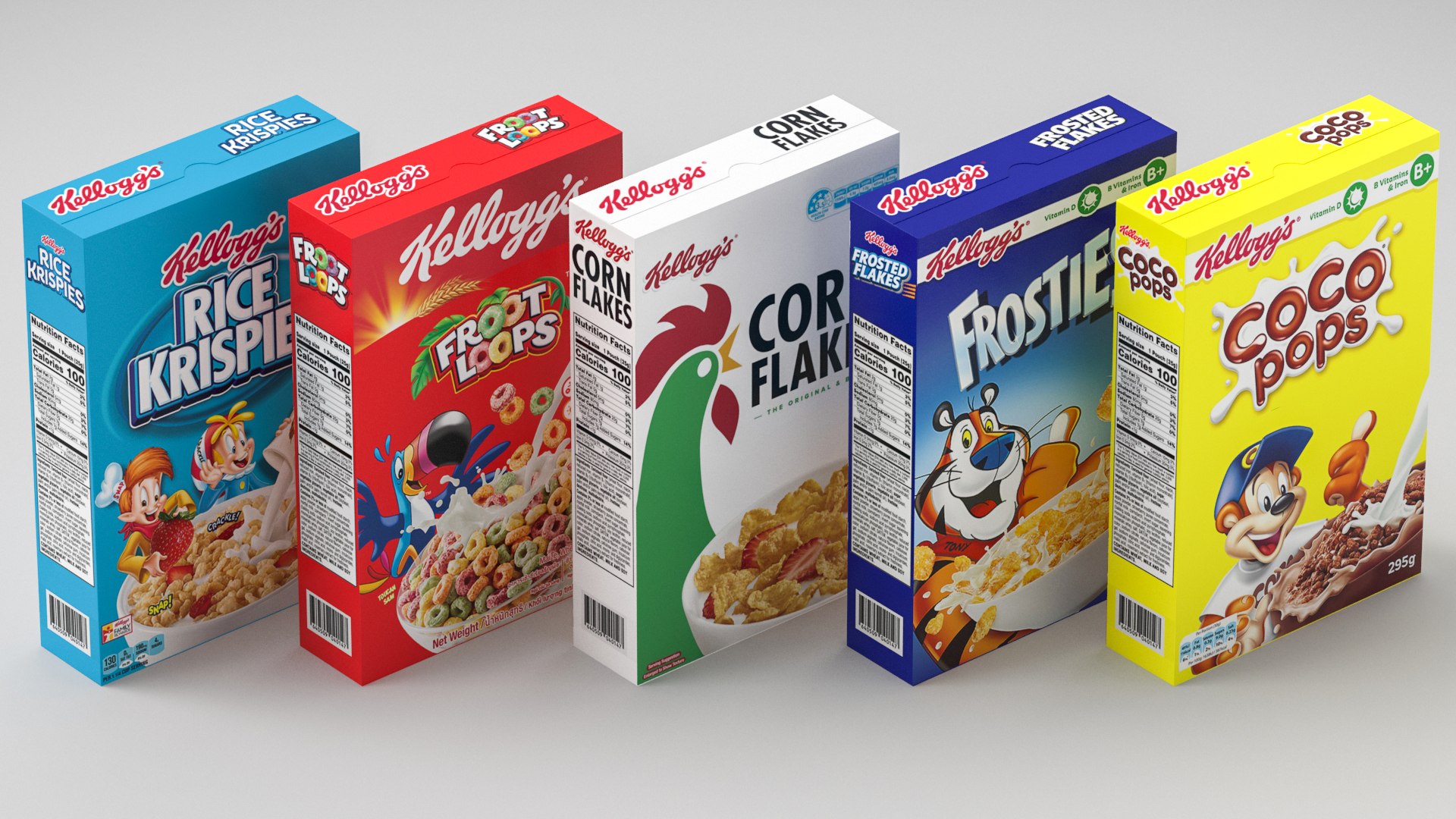 3D Supermarket Shelves Cereal Model - TurboSquid 1677652