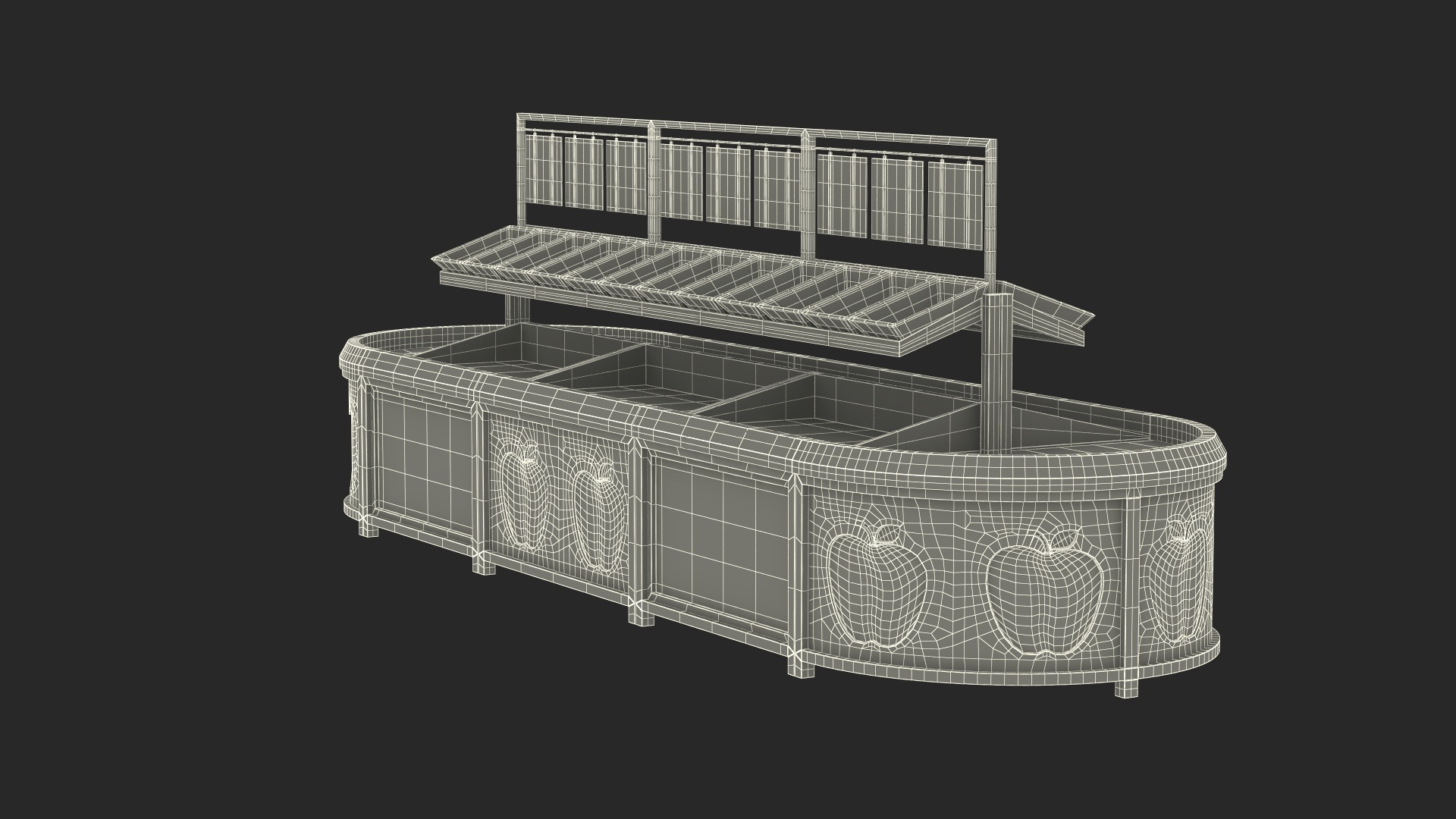 Supermarket Fruit And Vegetable Display Rack 3D Model - TurboSquid 2198754