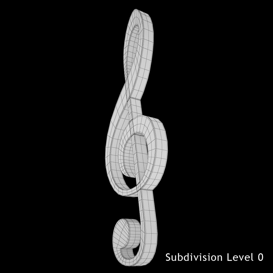 3d Treble Clef