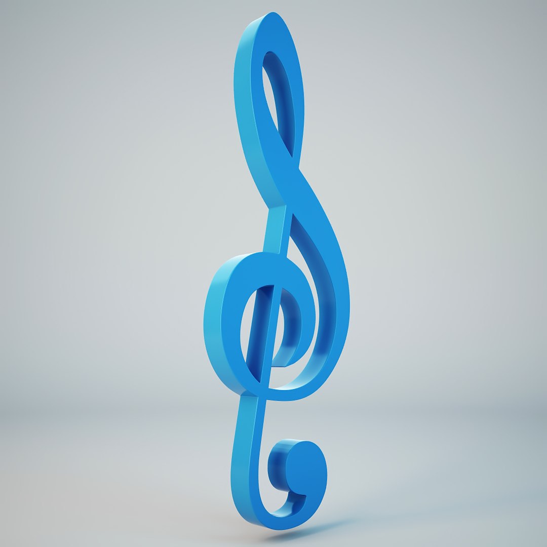 3d Treble Clef