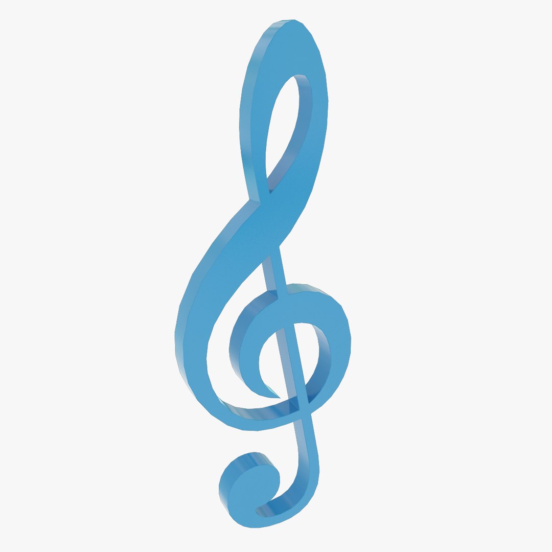 3d treble clef