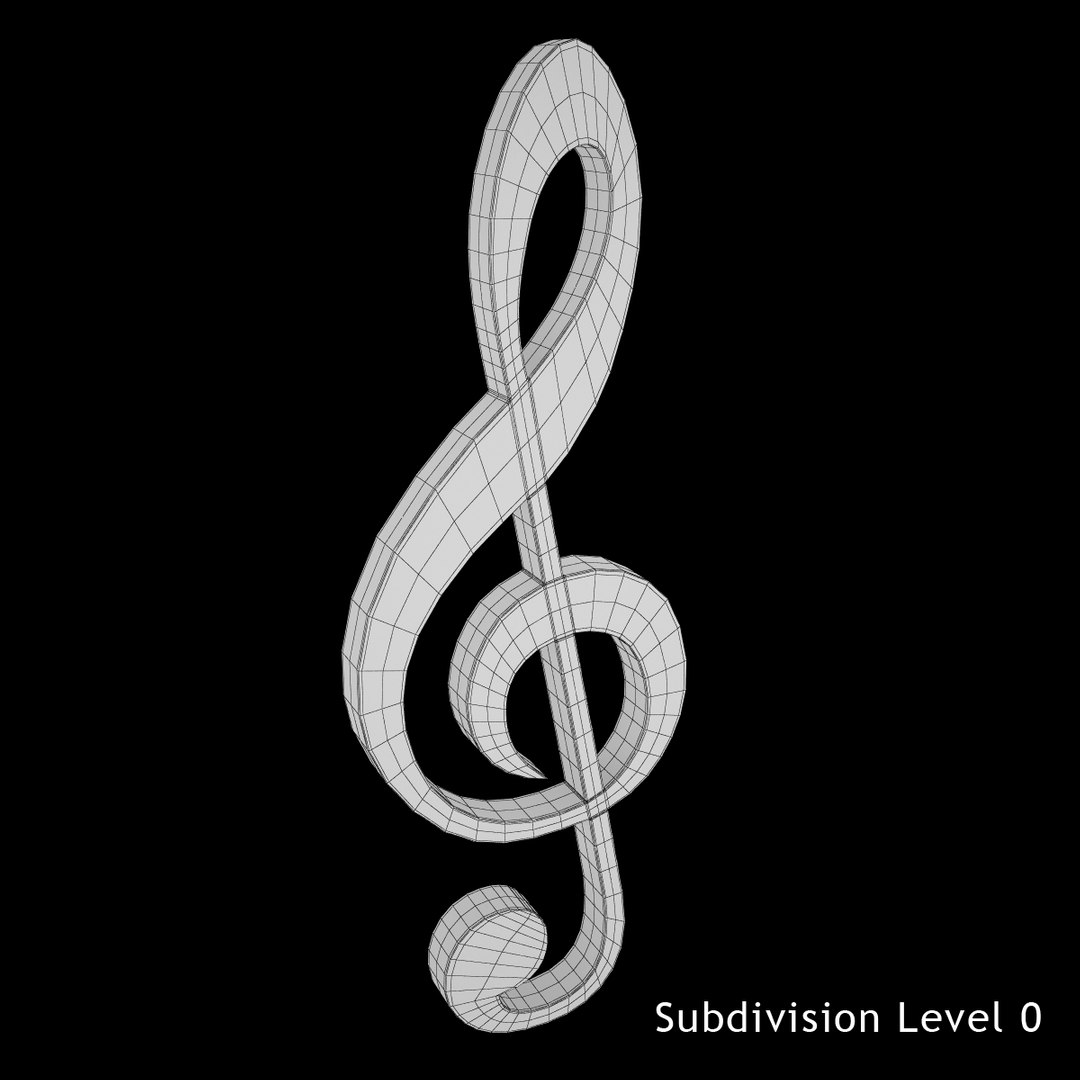 3d Treble Clef