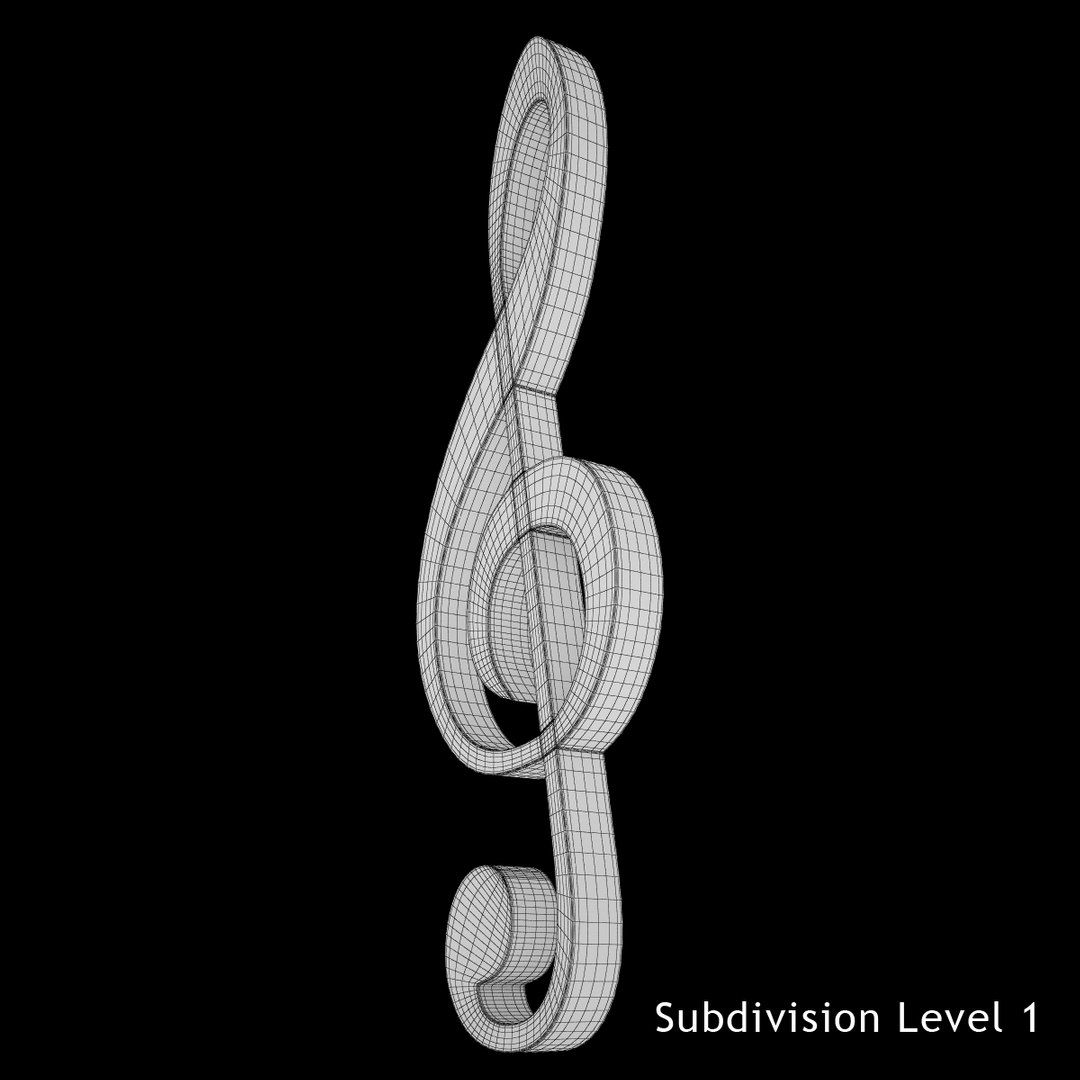 3d Treble Clef