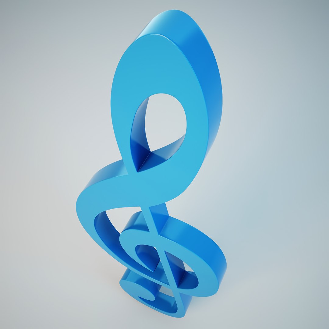 3d Treble Clef