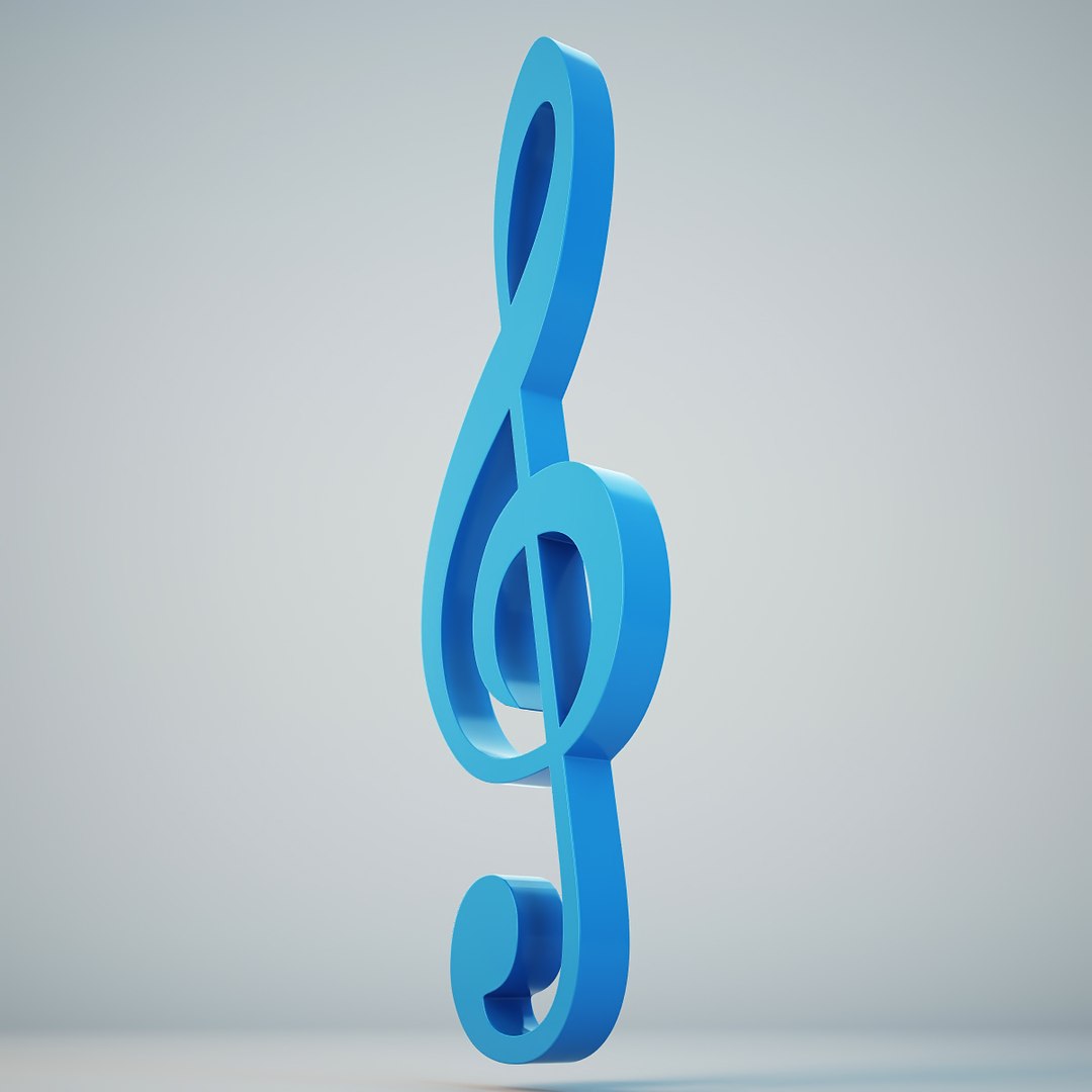 3d Treble Clef
