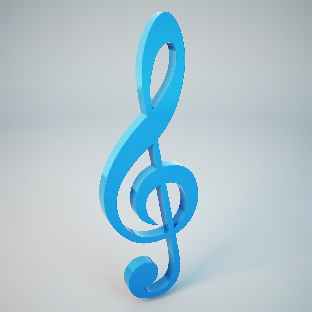 3d Treble Clef