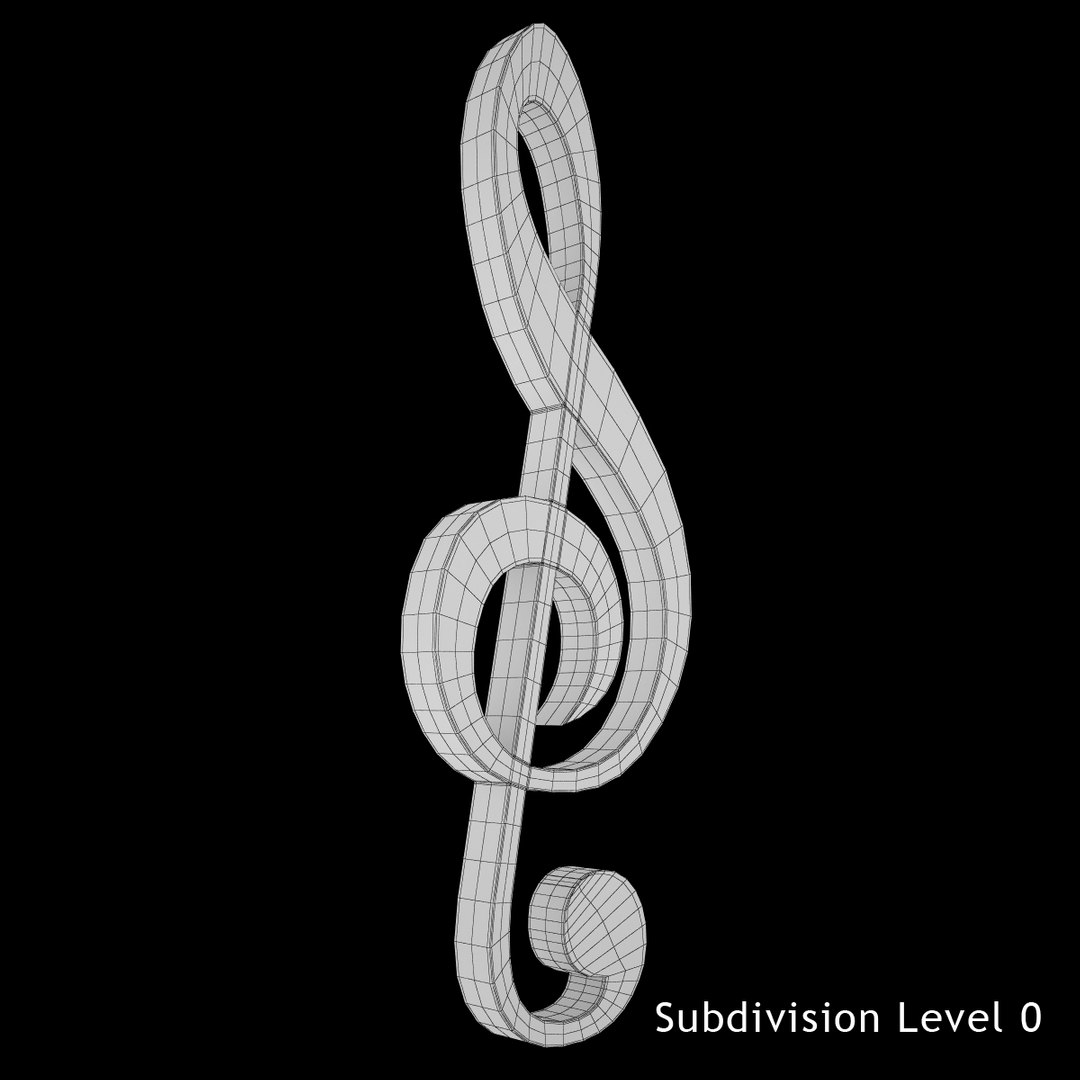 3d Treble Clef