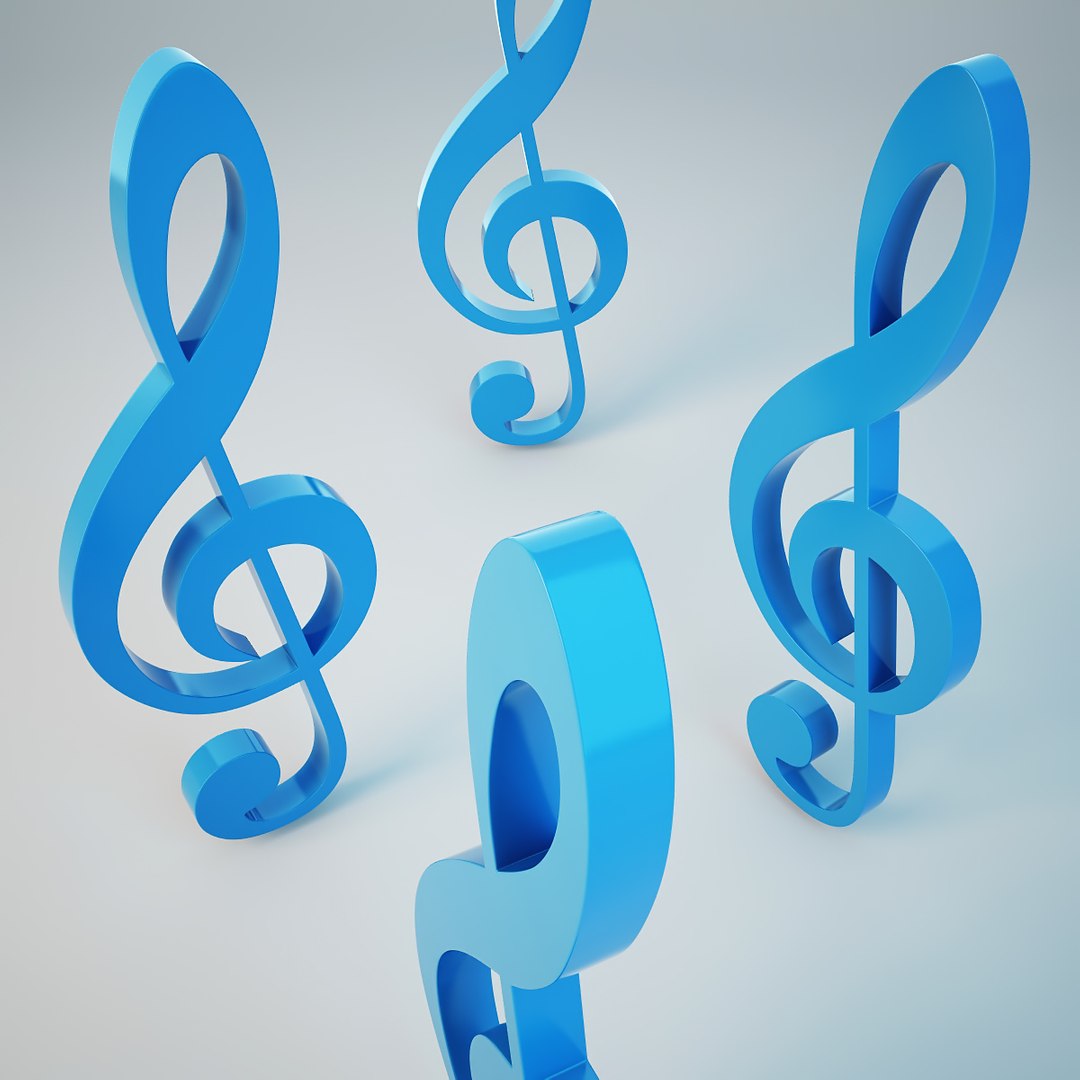3d Treble Clef