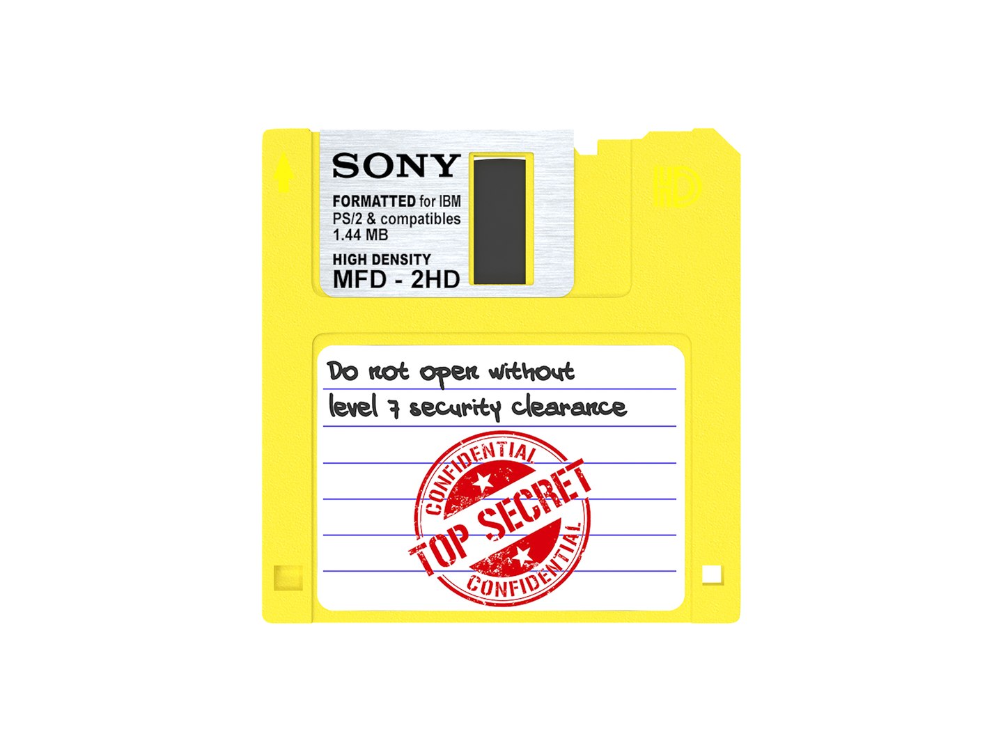Floppy Disk 3 5 Inch Yellow Model - TurboSquid 1799090