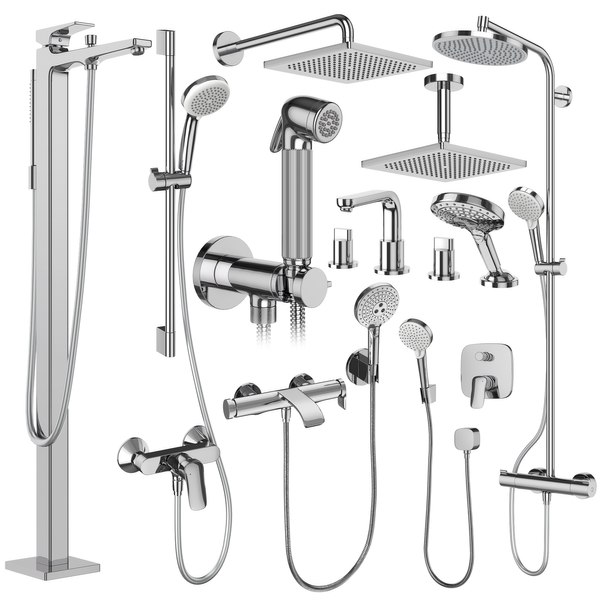 3D Faucets and shower systems Hansgrohe set 175 - TurboSquid 1955360