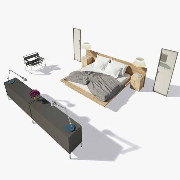 3d model photorealistic bed