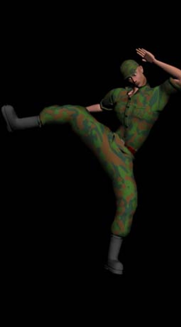 human soldier army 3d model