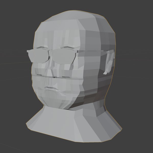 Low Poly Male Head 3D - TurboSquid 1719822