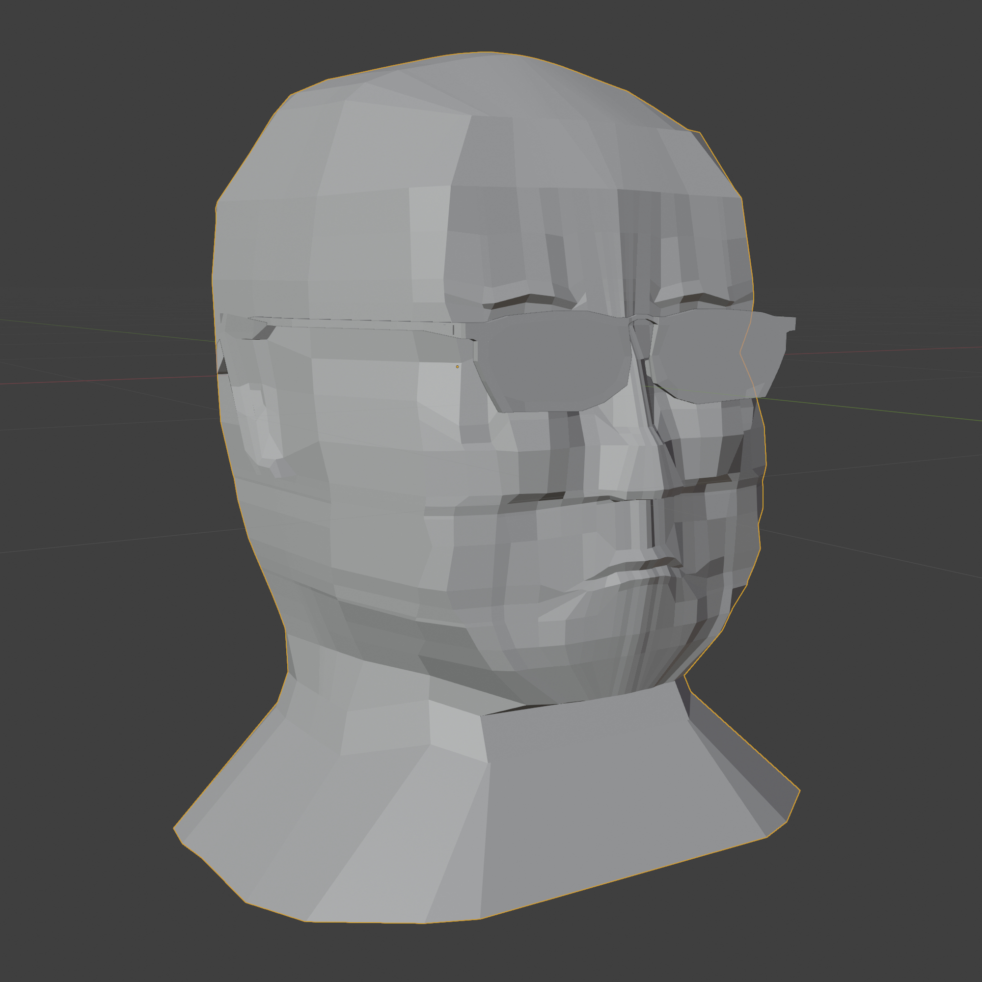 Low Poly Male Head 3D - TurboSquid 1719822