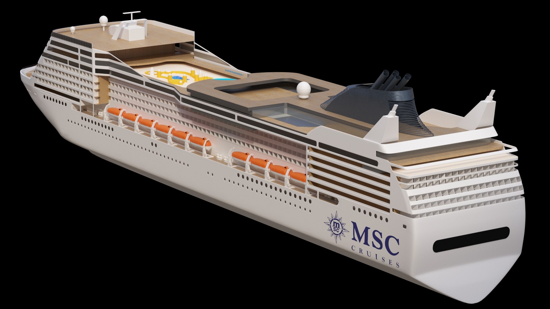MSC Magnifica Model - TurboSquid 2071415