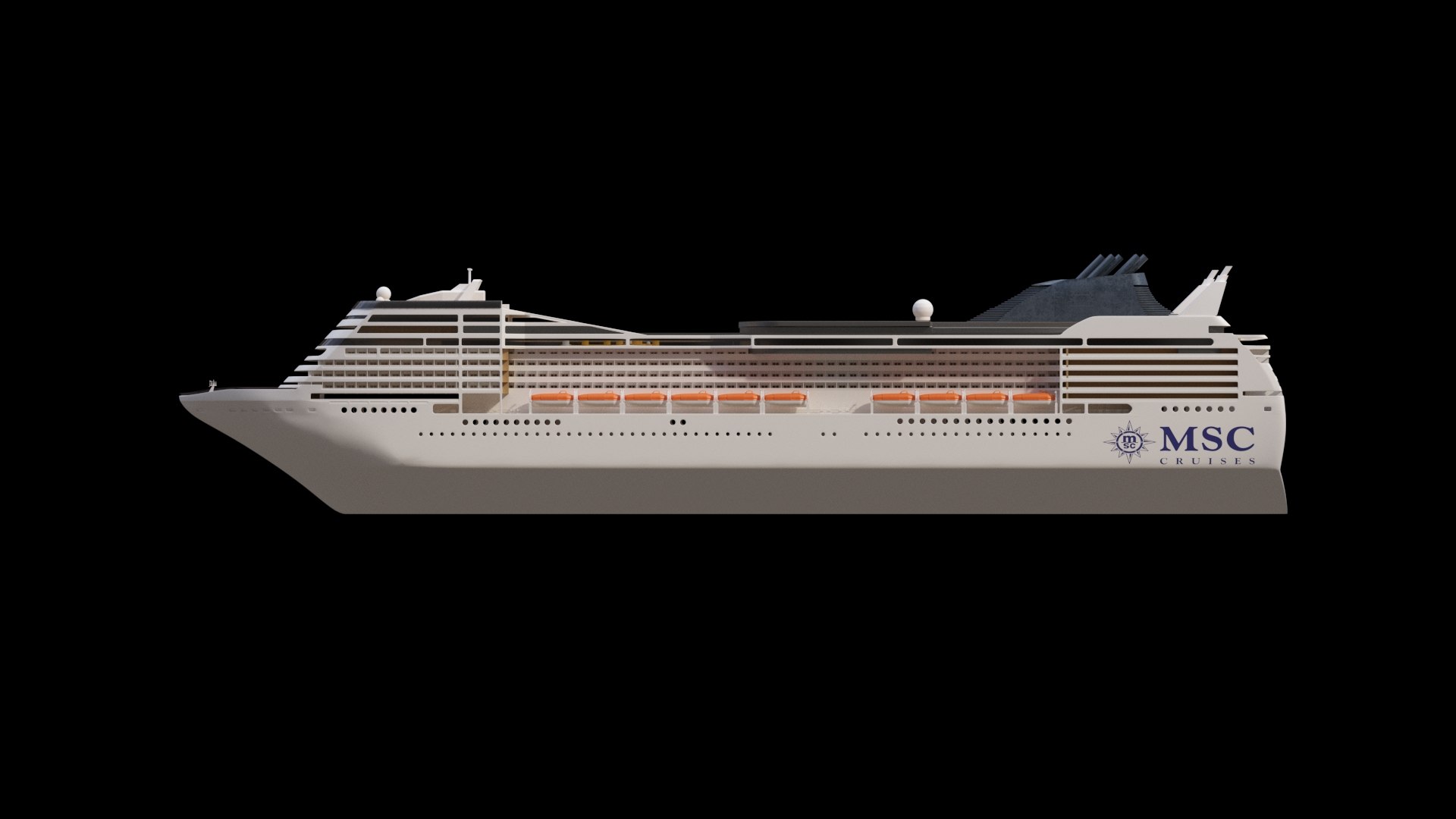 MSC Magnifica Model - TurboSquid 2071415
