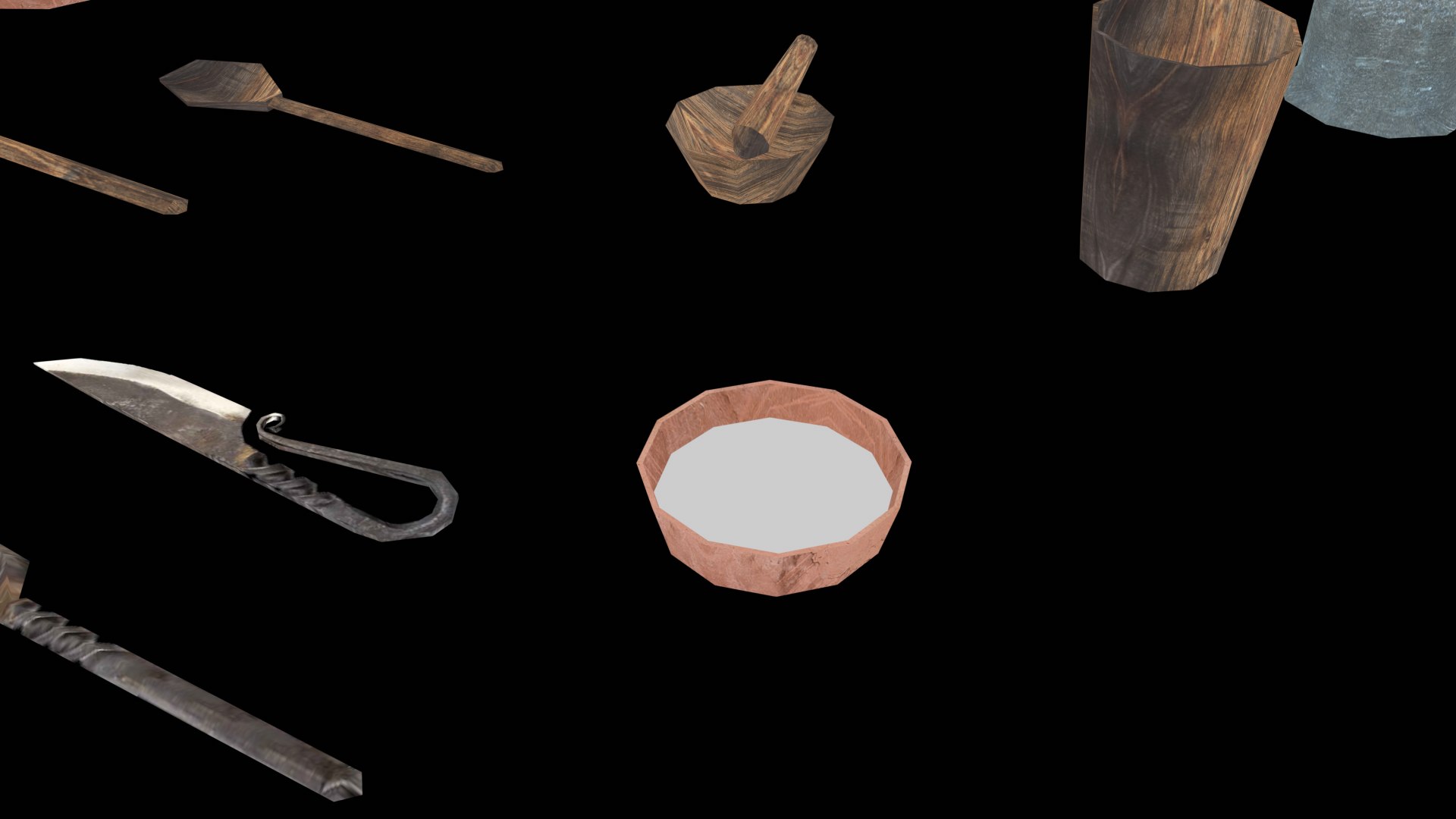 Medieval Kitchen Game Ready Pack 3D Model - TurboSquid 2137601