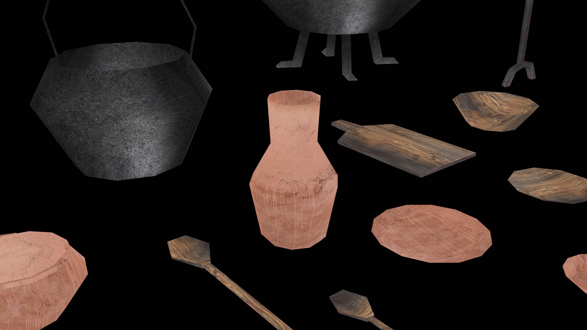 Medieval Kitchen Game Ready Pack 3D Model - TurboSquid 2137601