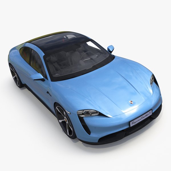 modelo 3d Porsche Taycan Turbo Azul Congelado - TurboSquid 2300172