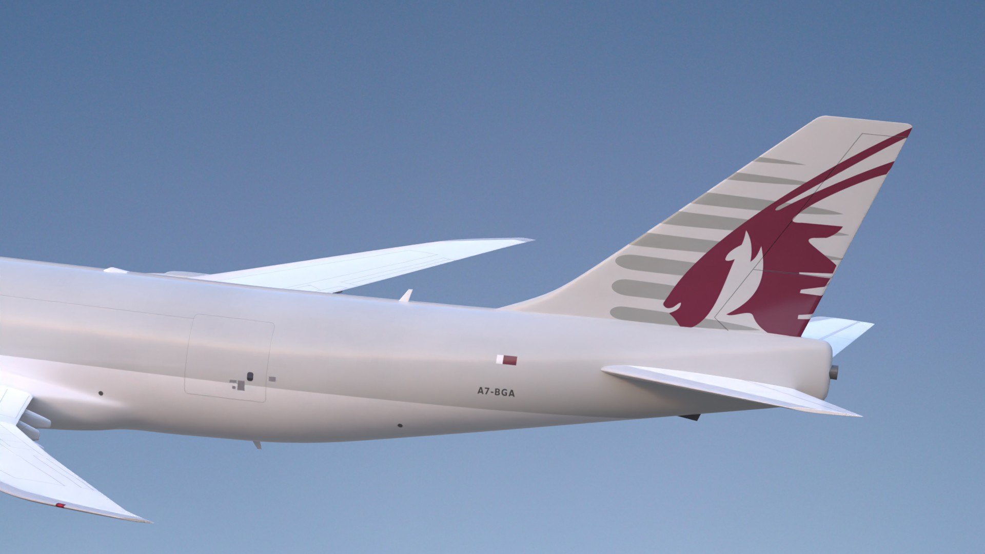 Qatar Cargo B748F SC 3D Model - TurboSquid 2271785