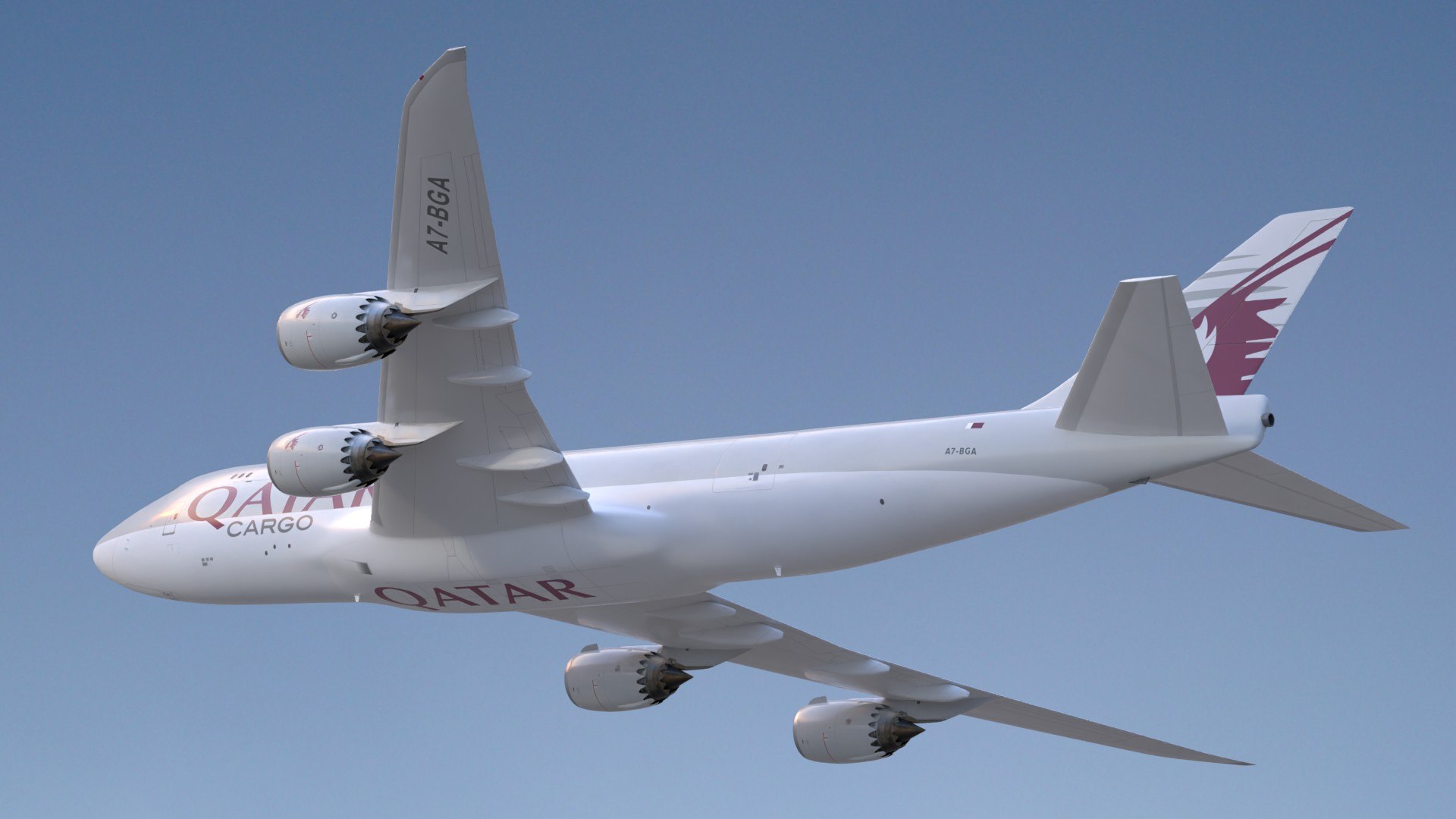 Qatar Cargo B748F SC 3D Model - TurboSquid 2271785