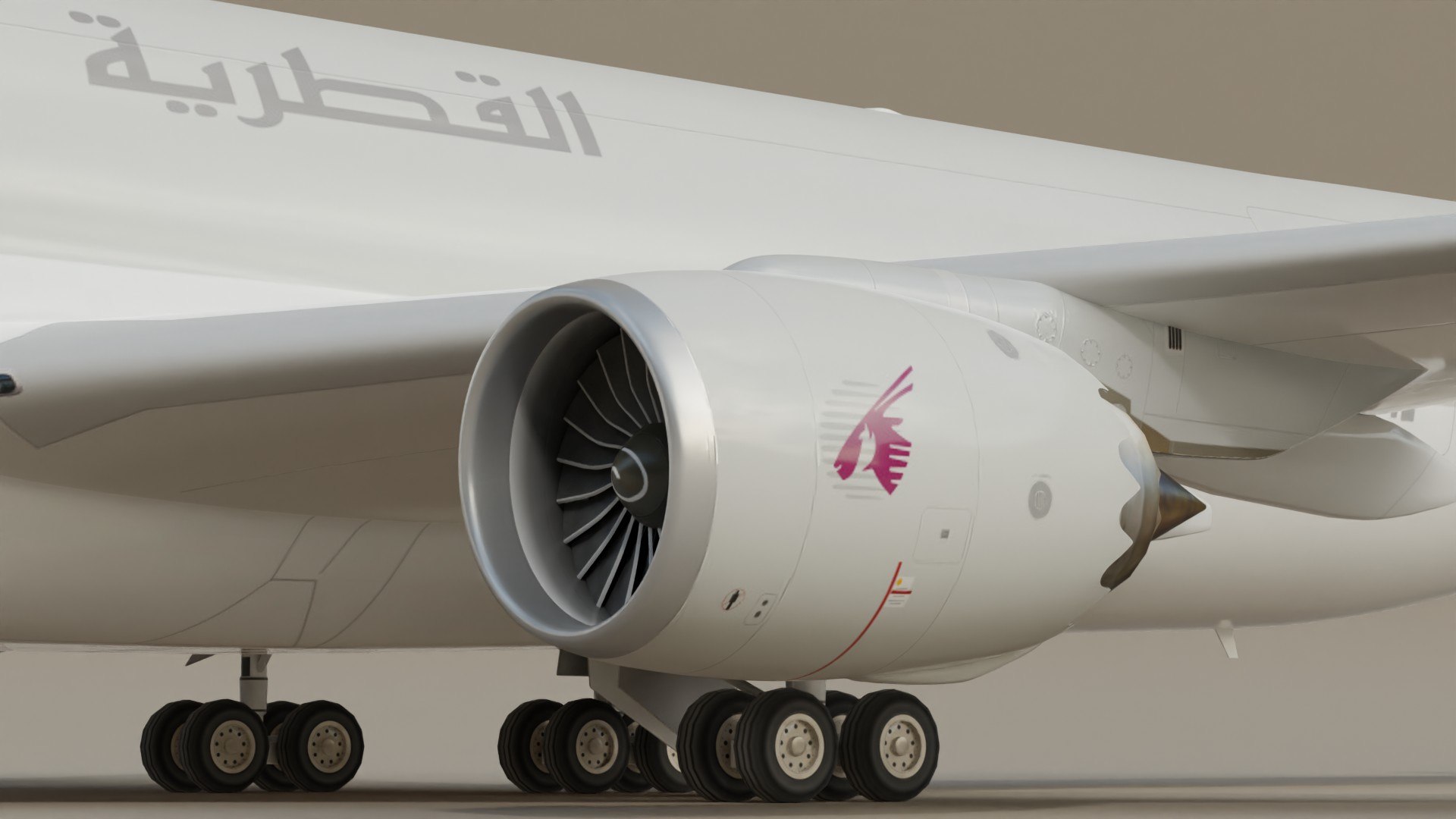 Qatar Cargo B748F SC 3D Model - TurboSquid 2271785