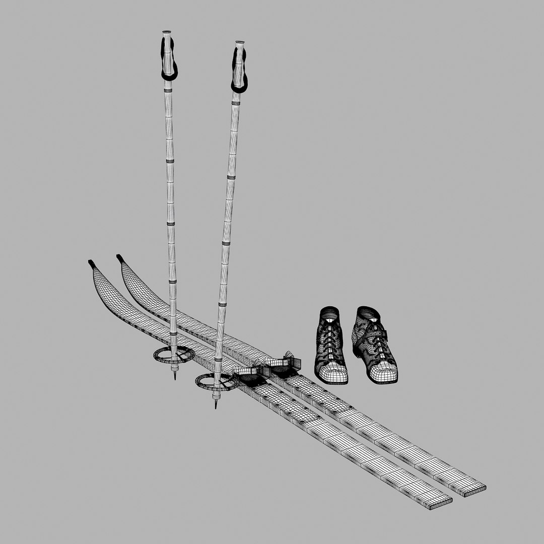 Max Vintage Ski Equipment Set