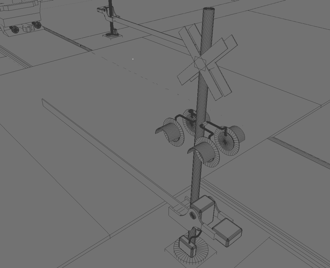 Train Crossing 3d Model