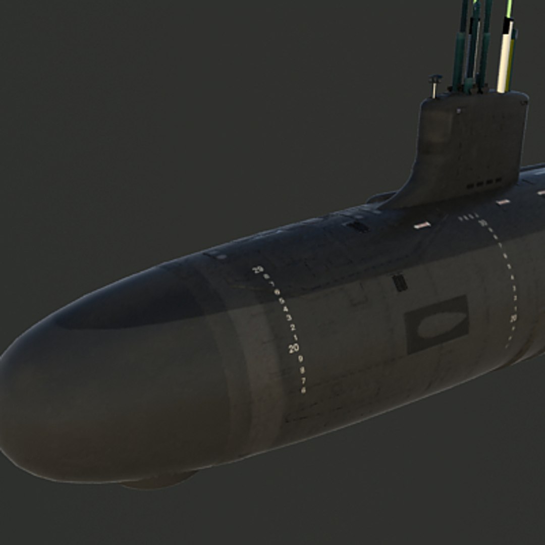 Uss Hawaii Attack Submarine 3d Model