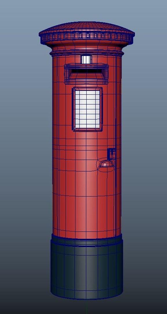 3D Post Box Postbox - TurboSquid 1537826