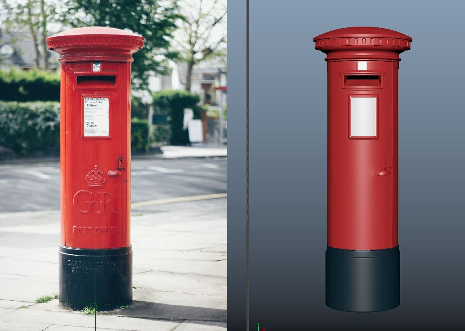 3D Post Box Postbox - TurboSquid 1537826