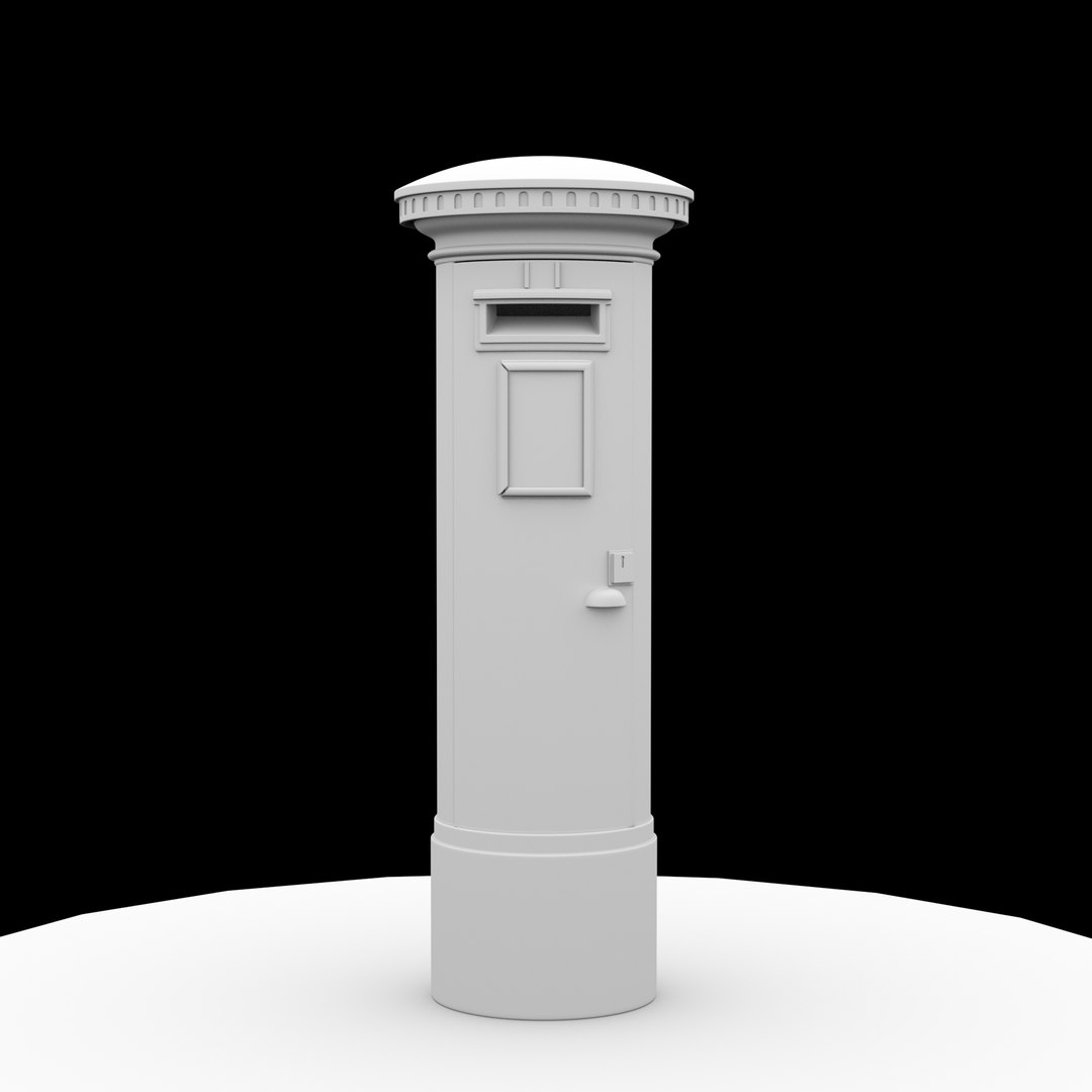3D post box postbox - TurboSquid 1537826